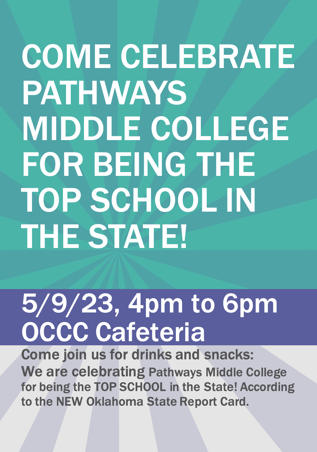 Join the Celebration of Pathways Middle College
