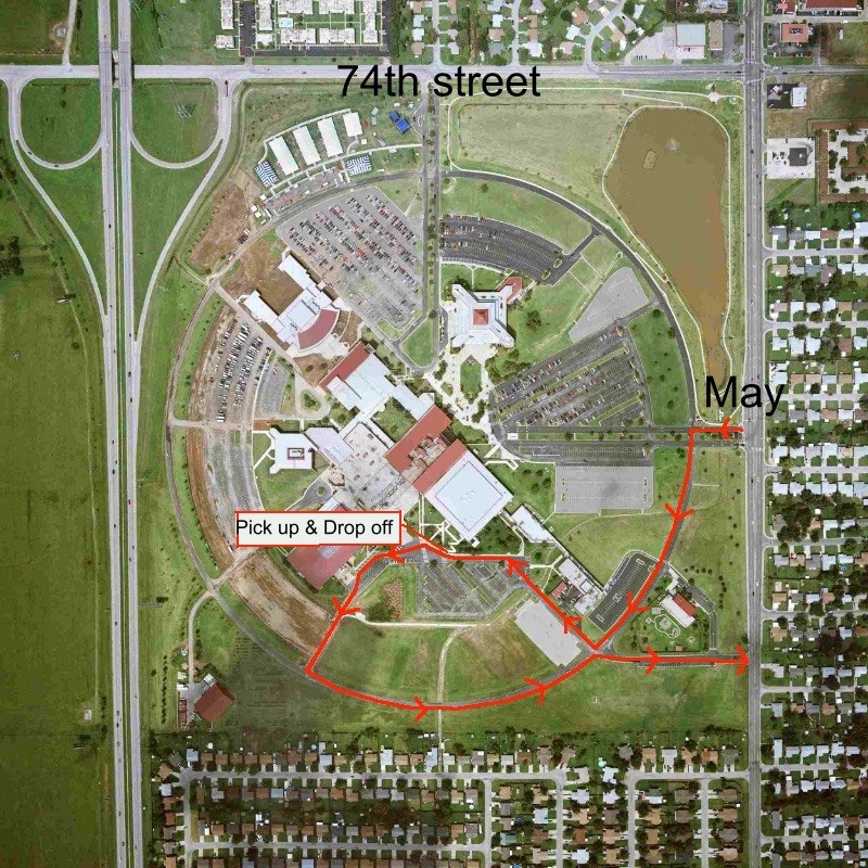 Student DROP OFF and PICK UP; Student driver Parking